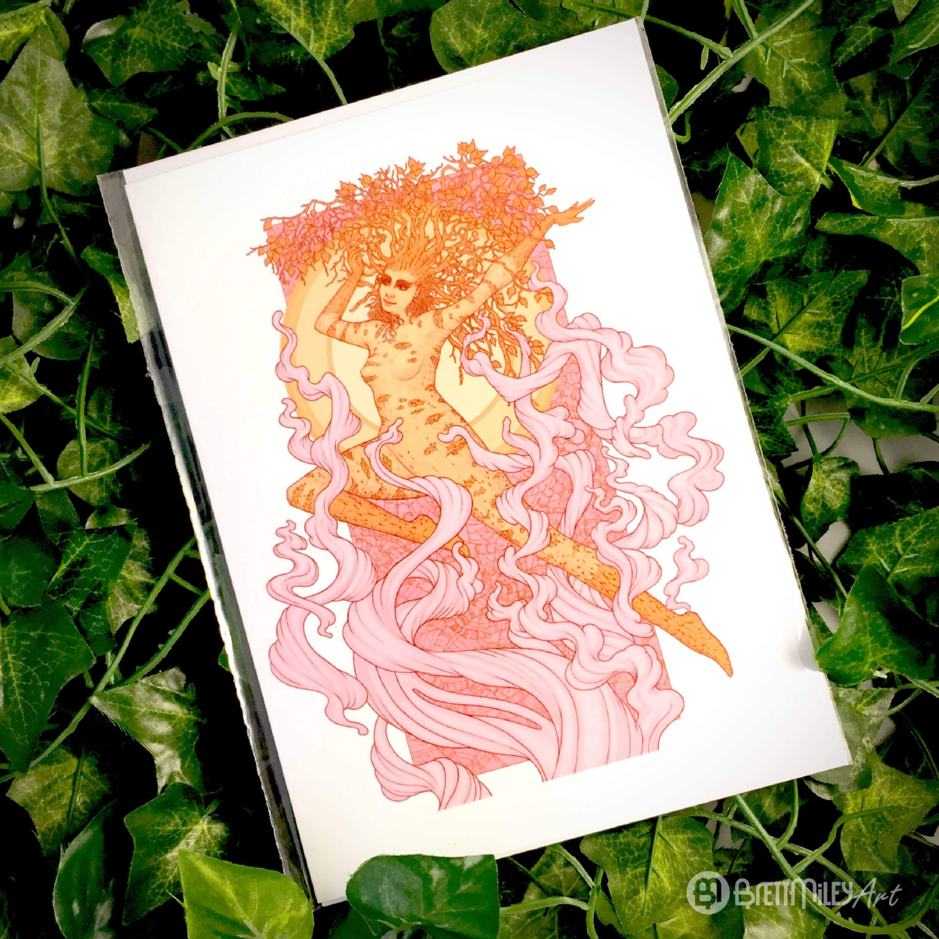 Dula the Spirit of Birches Greetings Card – Art of Brett Miley